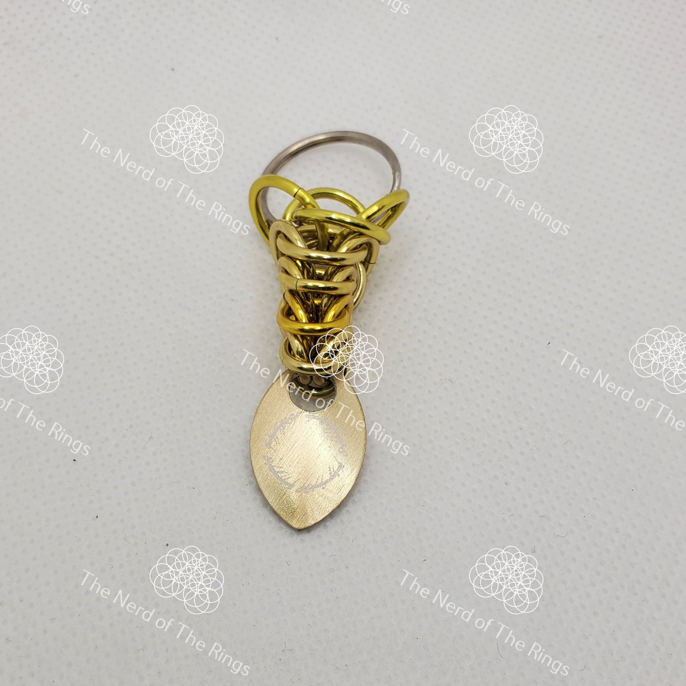 LOTR - One Ring Text - Graduated Keychain - Gold Scale | The Nerd of ...